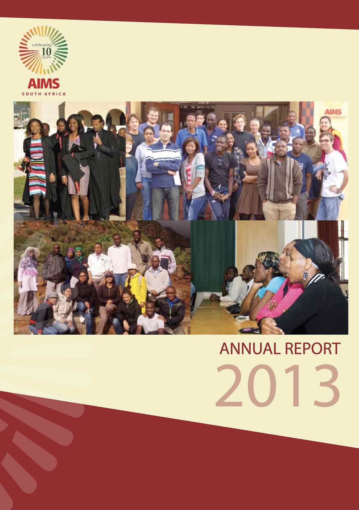 Annual Report 2013 – AIMS South Africa