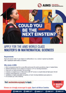 Masters in Mathematical Sciences Application – August Intake – AIMS ...
